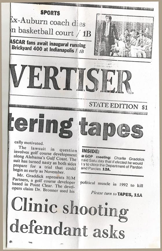 Draft: Charlie Graddick-Lee Lerner Newspaper Clips, 1994 | New American ...